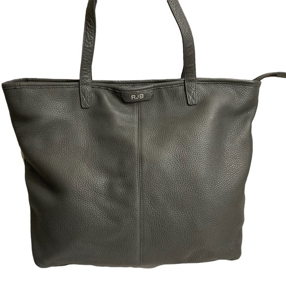 Leatherology | Bags | Leatherology Gray Leather Zipper Tote Bag | Poshmark